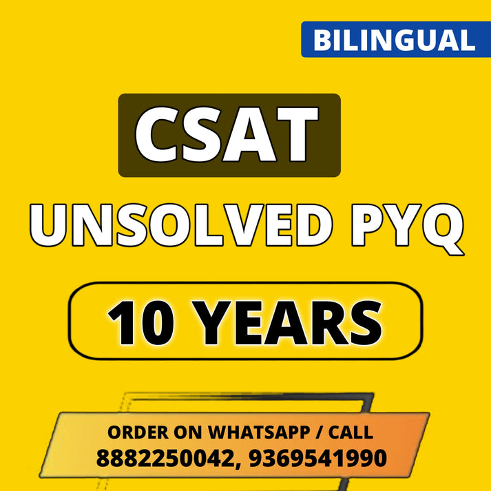 UPSC Prelims "CSAT Unsolved PYQ Sets" (2015-2024) | Last 10 Years – KGM ...