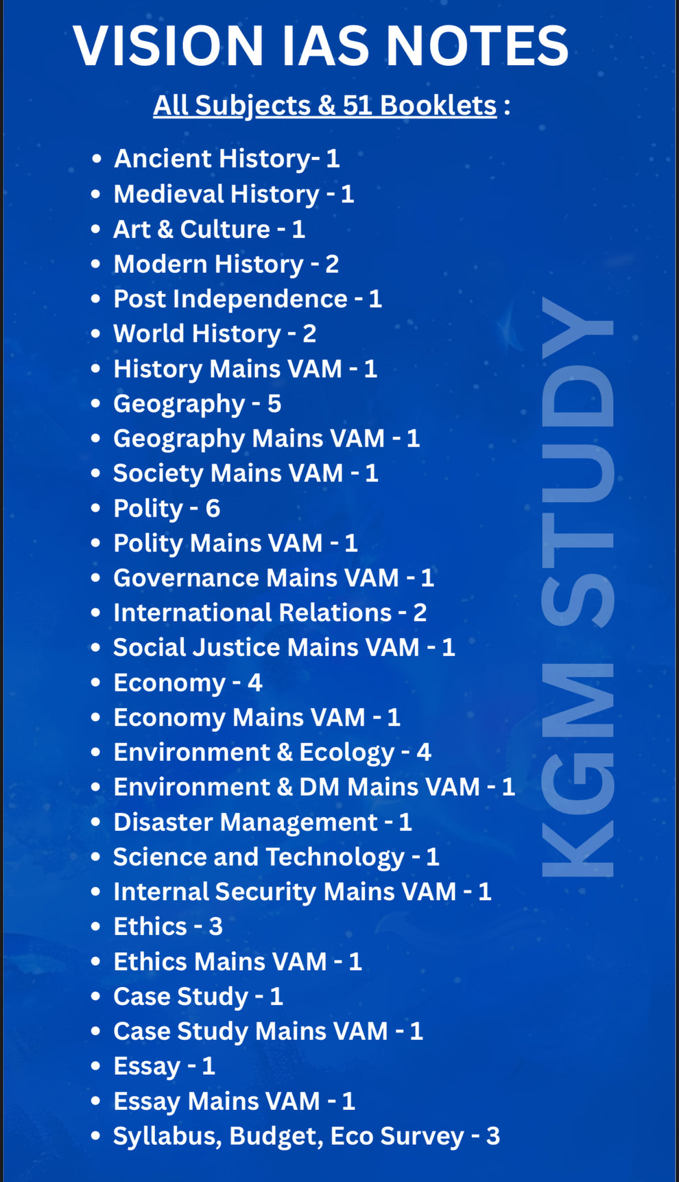 Vision IAS Complete Notes (English) | Latest 51 Booklets – KGM Study