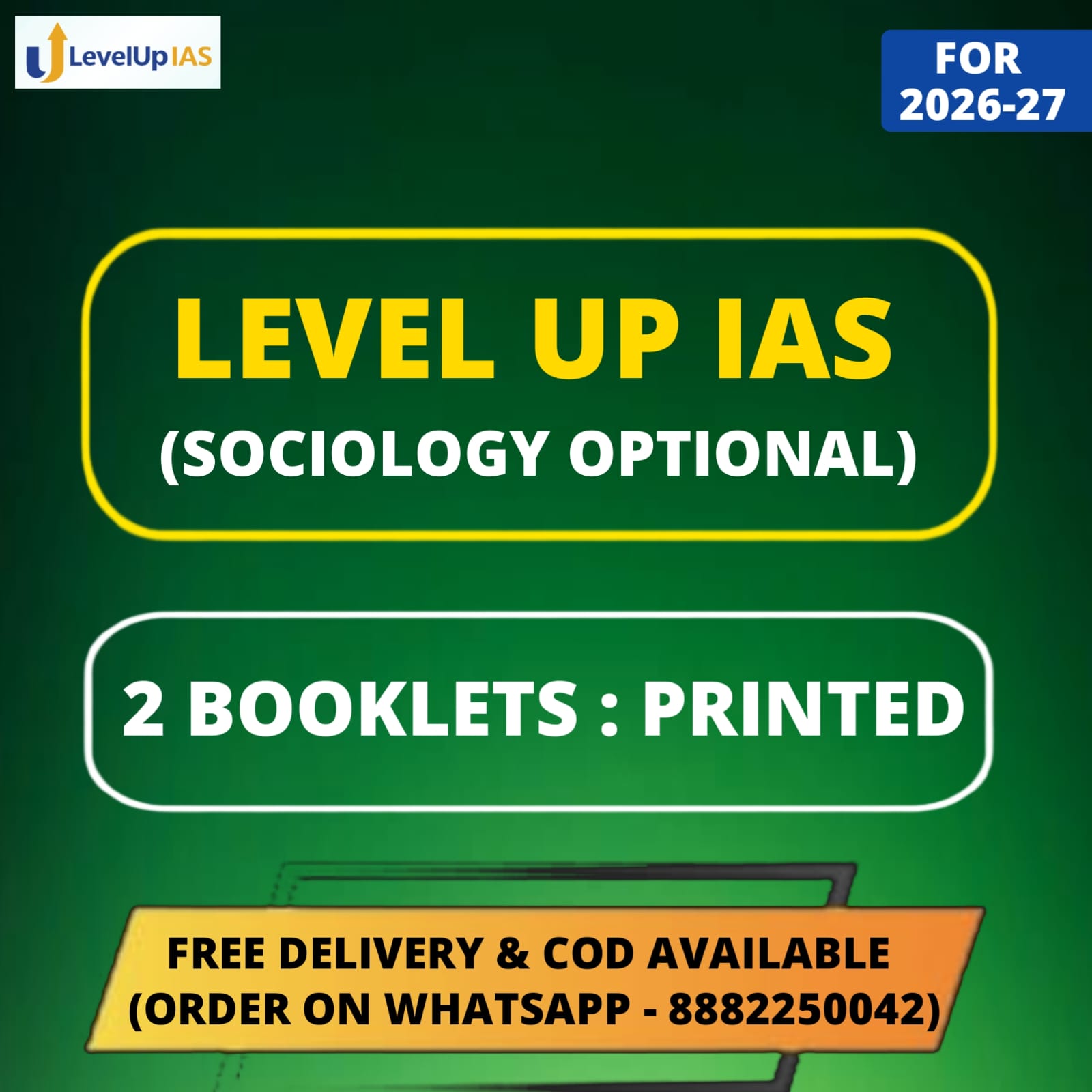 Level Up IAS Sociology Optional Notes in English | 2 Booklets (Printed ...